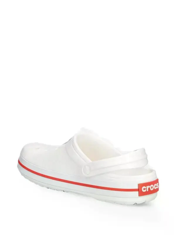 CROCS Crocband Perforated Slingback Clogs - White