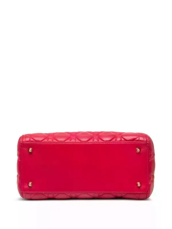 Dior Medium Lambskin Cannage Lady Satchel - Pink