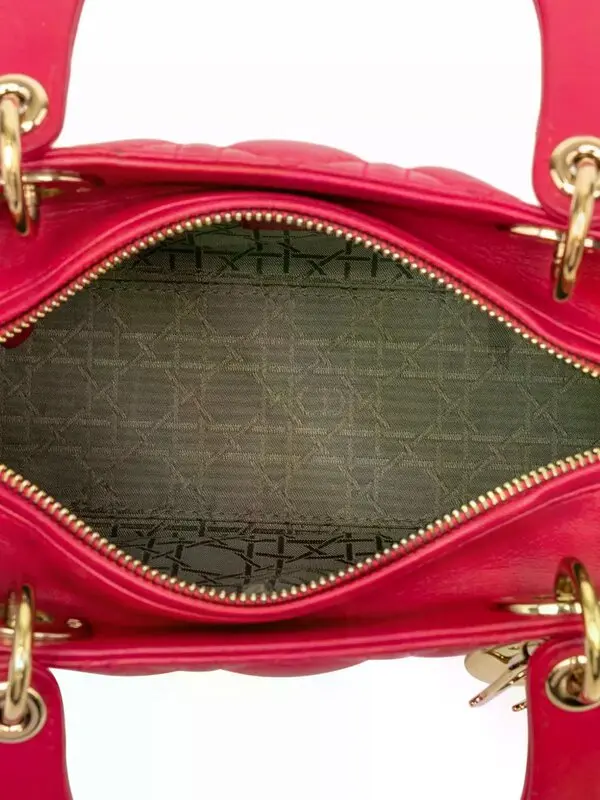 Dior Medium Lambskin Cannage Lady Satchel - Pink