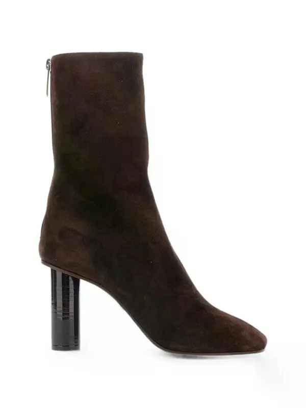 Paris Texas Alice Croc-effect Block-heel Ankle Boots - Brown