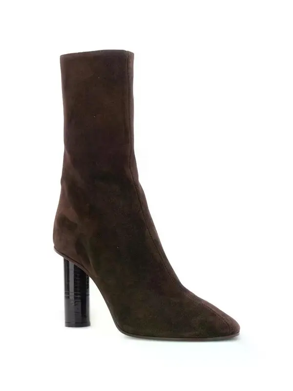 Paris Texas Alice Croc-effect Block-heel Ankle Boots