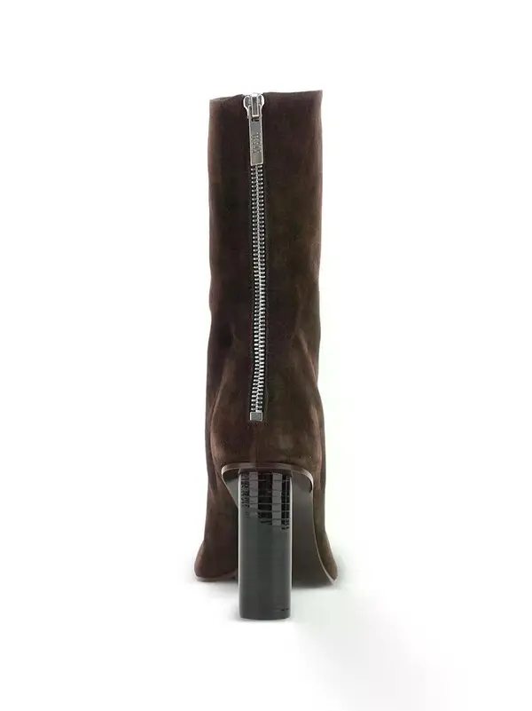 Paris Texas Alice Croc-effect Block-heel Ankle Boots