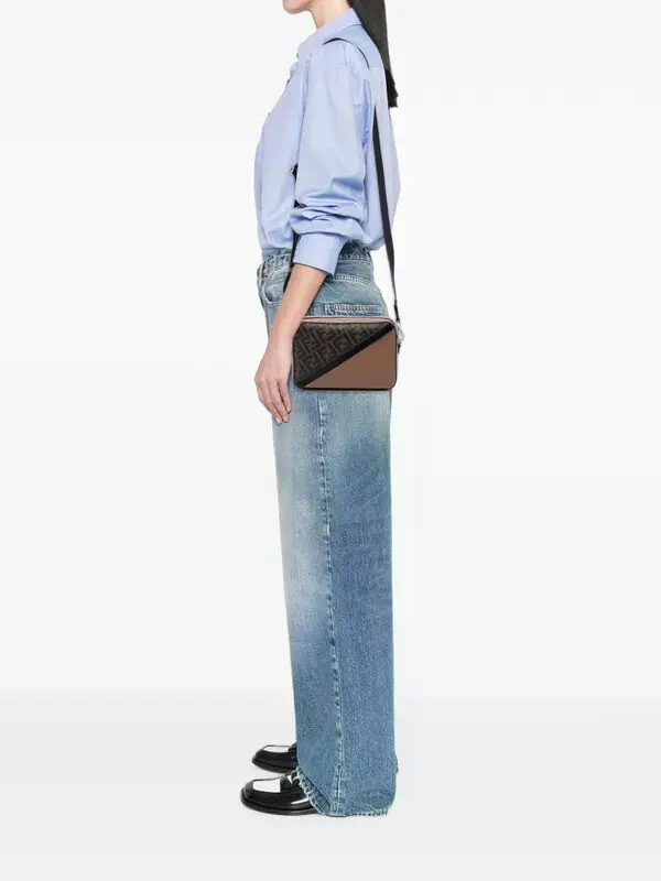 Fendi 2010-2026 Zucca Coated Canvas Diagonal Camera Bag Crossbody Bag