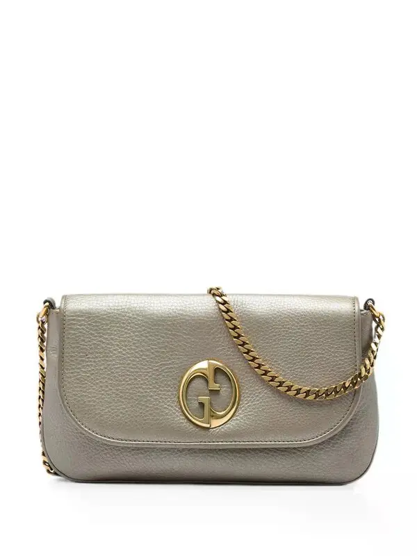 Gucci Calfskin 1973 Chain Crossbody Bag - Grey
