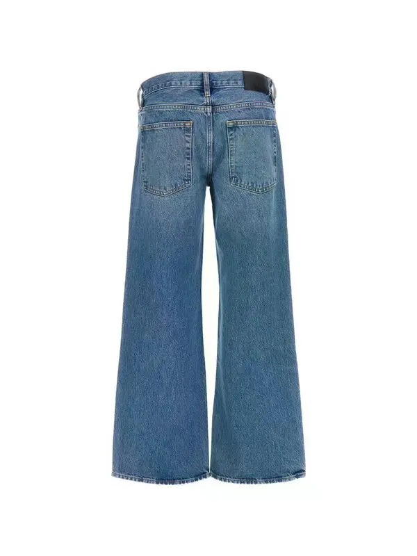 FRAME The Pixie Gray Wide-leg Jeans