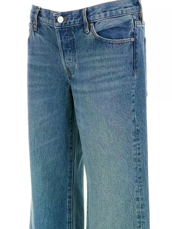 FRAME The Pixie Gray Wide-leg Jeans