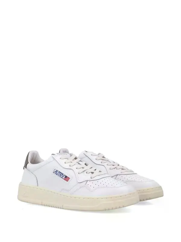AUTRY Medalist Low Sneakers In And Chocolate Leather