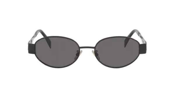 Celine Gold Tone Oval Sunglasses - Black