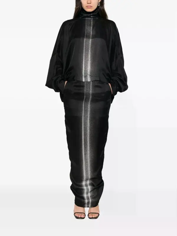 Rick Owens Contrast Print Oversized Blouse