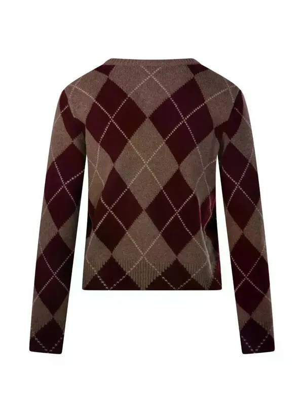 BEYOU Argyle Crew-neck Sweater