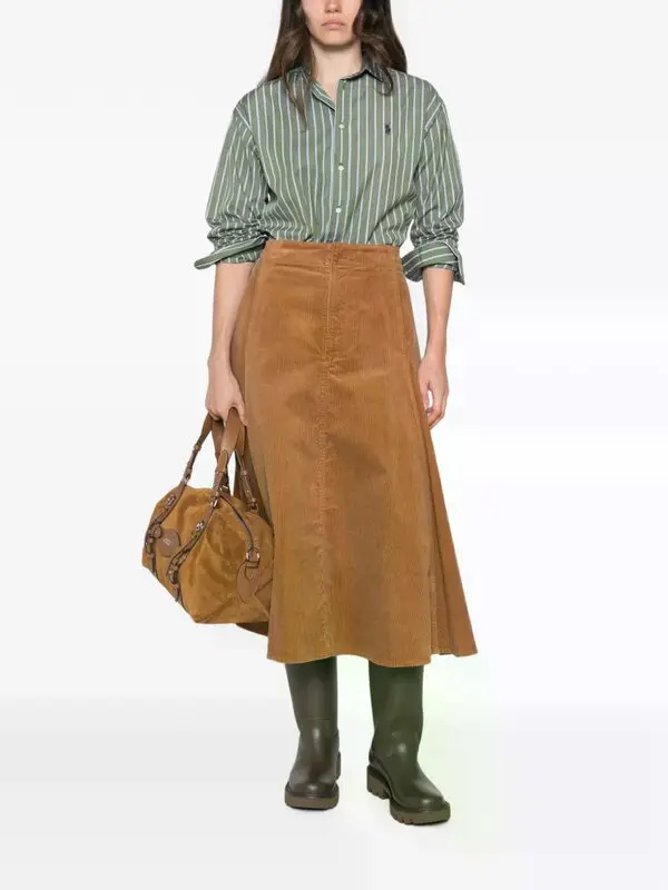 Polo Ralph Lauren Corduroy Flared Midi Skirt