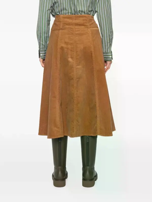 Polo Ralph Lauren Corduroy Flared Midi Skirt