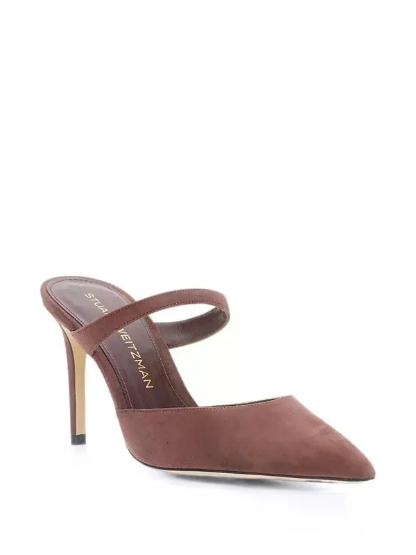 STUART WEITZMAN Pointed-toe Strap Heeled Mules
