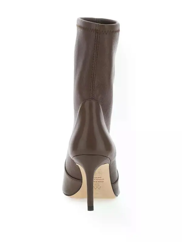 STUART WEITZMAN Power Pointed-toe Stiletto Ankle Boots - Brown