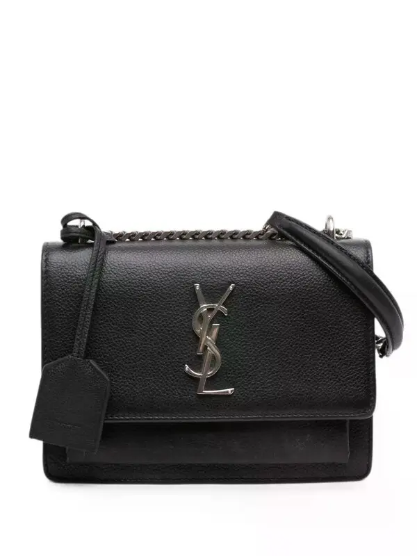 Saint Laurent 2016 Small Grained Calfskin Monogram Sunset Crossbody Bag