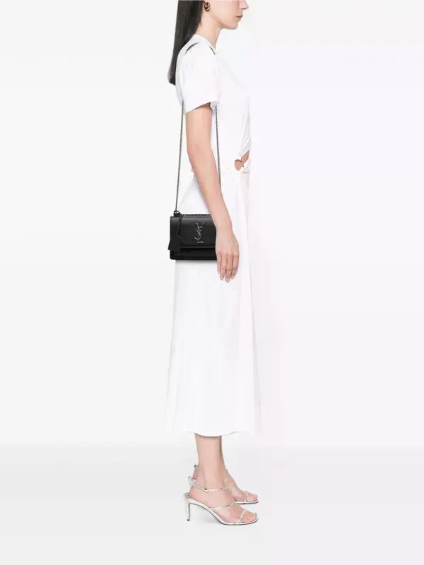 Saint Laurent 2016 Small Grained Calfskin Monogram Sunset Crossbody Bag