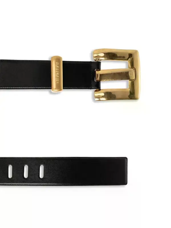 Balmain Logo-engraved Buckle Belt