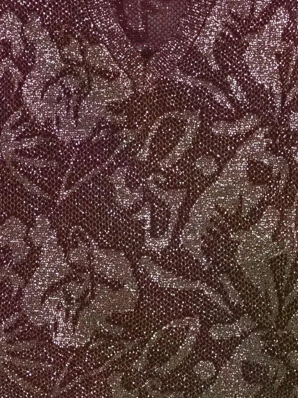 Liu Jo Floral Jacquard Metallic Sleeveless Top - Purple