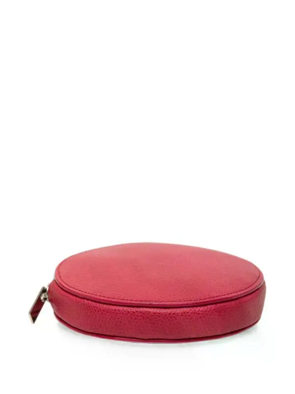 Celine 2014 Grained Calfskin Round Zip Coin Pouch