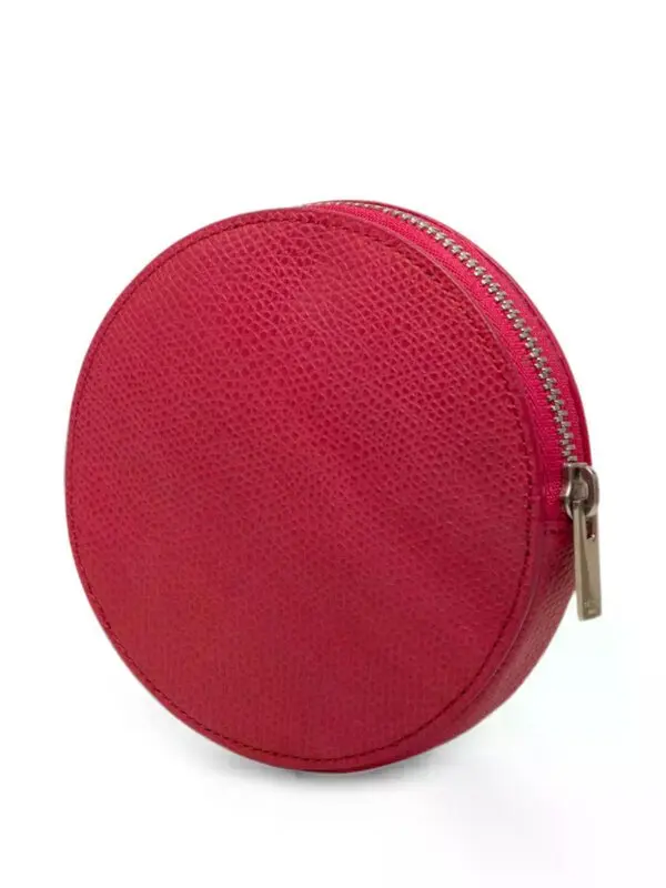 Celine 2014 Grained Calfskin Round Zip Coin Pouch