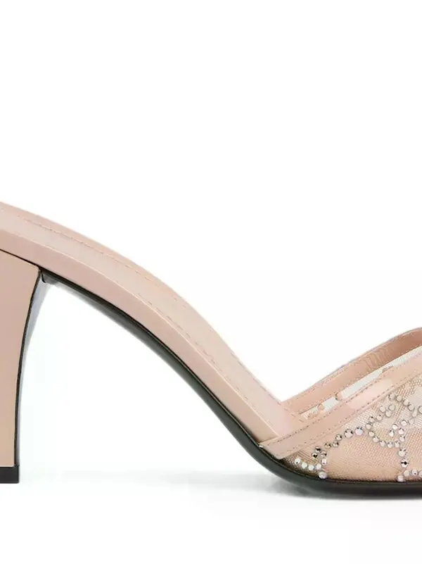 Gucci Crystal Embellished Mesh Slide Sandal