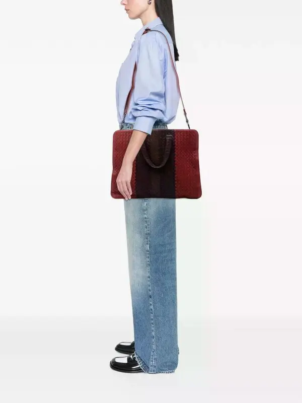 Bottega Veneta Nappa Intrecciato Briefcase - Red