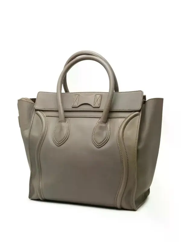Celine 2011 Mini Smooth Calfskin Luggage Tote Bag - Grey