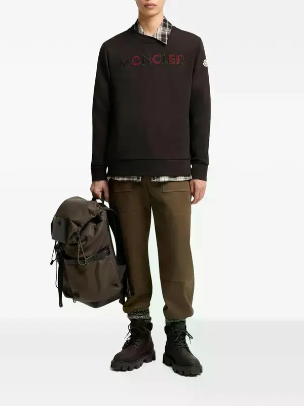 Moncler Logo-embroidered Crew-neck Sweatshirt