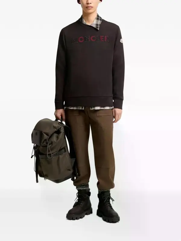 Moncler Logo-embroidered Crew-neck Sweatshirt