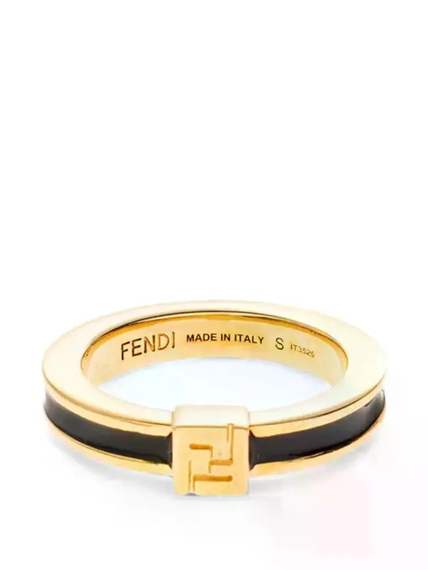 Fendi Ff Motif Enamel-detail Ring
