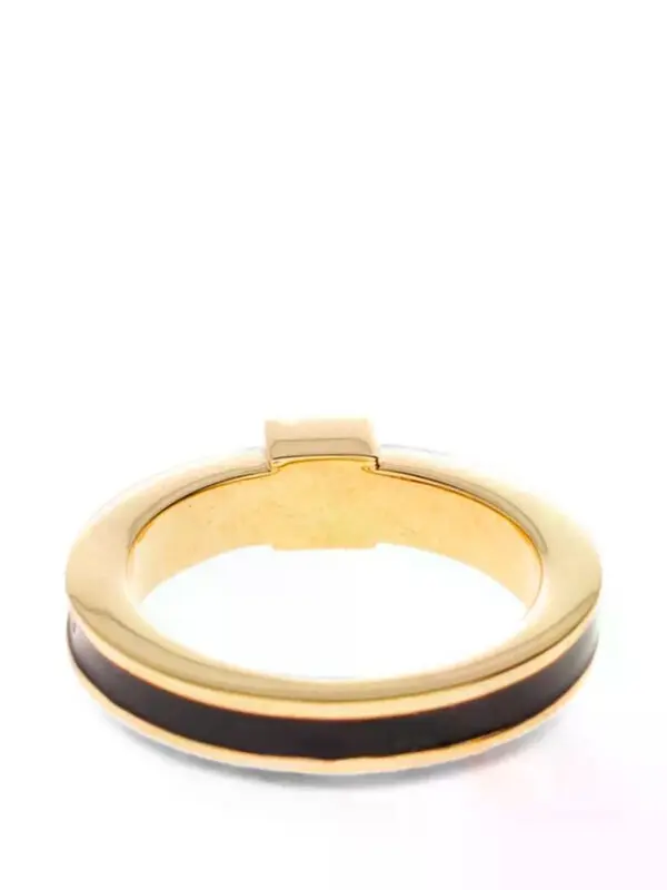 Fendi Ff Motif Enamel-detail Ring