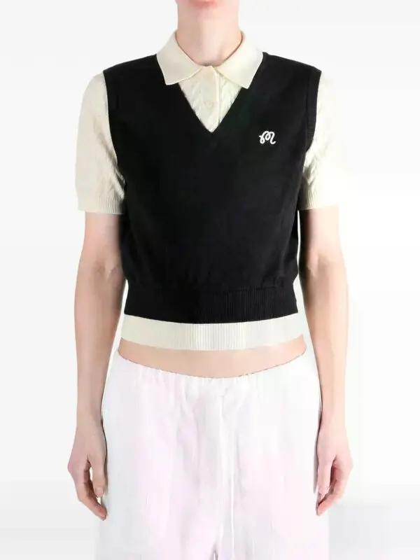 MALBON Veronica Logo-embroidered Layered-effect Sweater