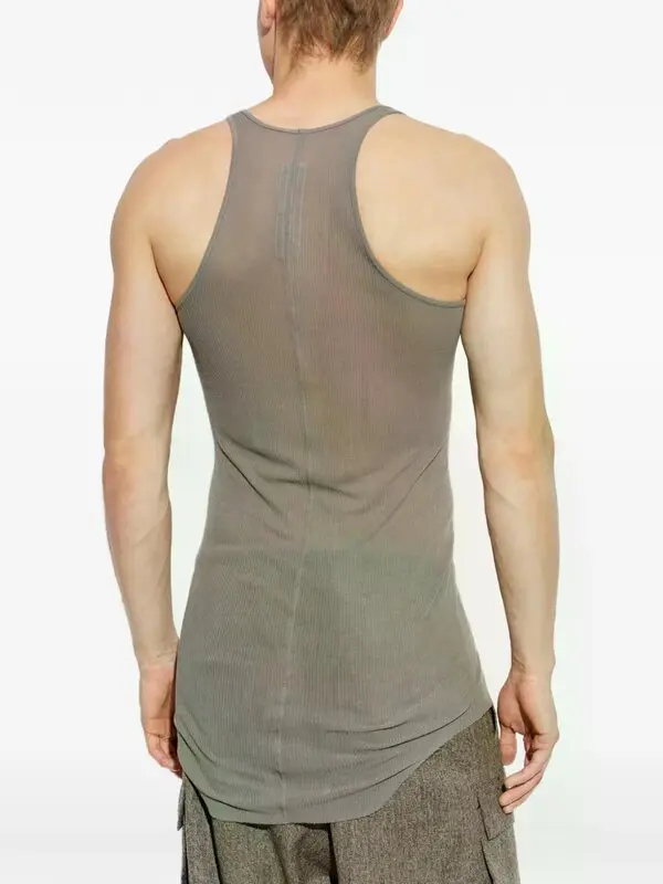 Rick Owens Ribbed-knit Curved-hem T-shirt