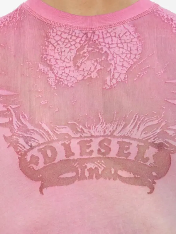 DIESEL® Graphic-print Distressed T-shirt