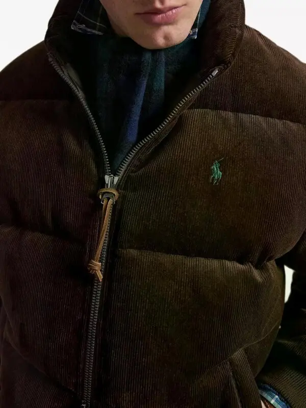 Polo Ralph Lauren Corduroy Padded Zip-up Jacket - Brown