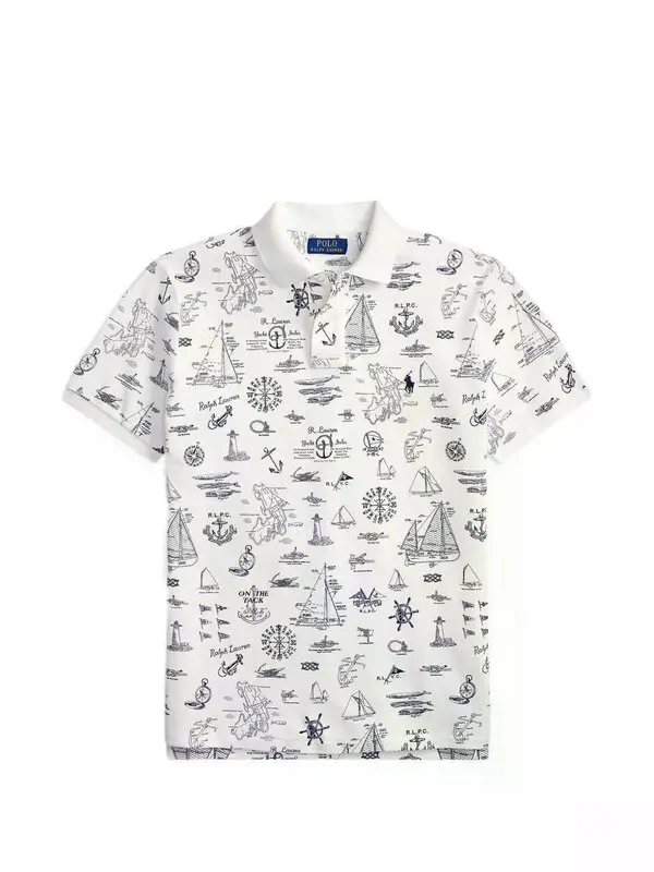 Polo Ralph Lauren Custom Slim Fit Nautical Mesh Polo Shirt