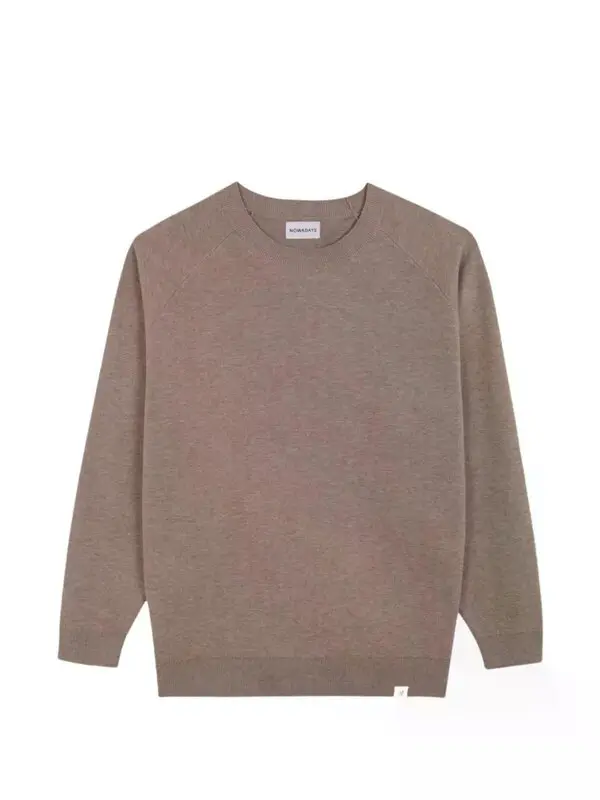 NOWADAYS Raglan-sleeve Mouline Sweater - Brown