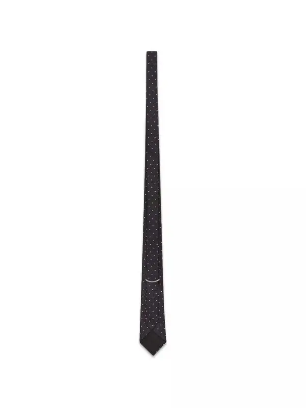 Saint Laurent Silk Jacquard Neck Tie