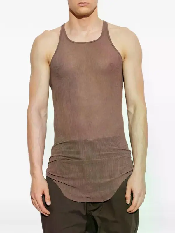 Rick Owens Ribbed-knit Racerback Tank Top