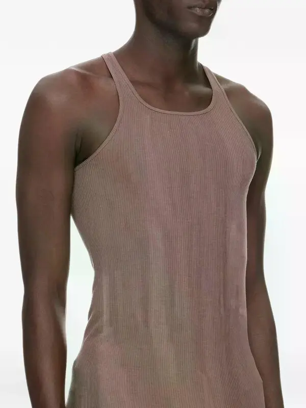 Rick Owens Ribbed-knit Racerback Tank Top