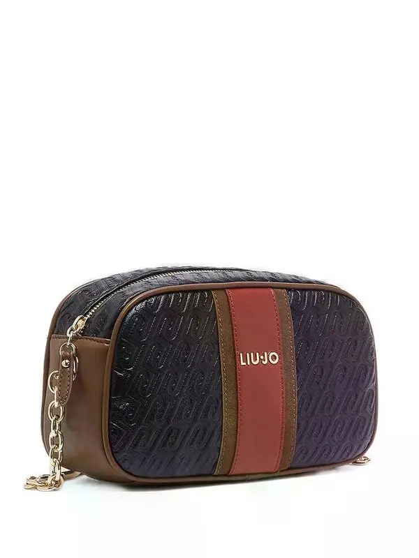 Liu Jo Monogram Embossed Cross Body Bag - Black