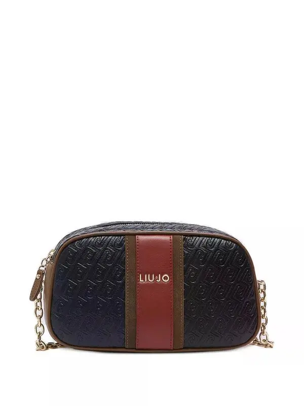 Liu Jo Monogram Embossed Cross Body Bag - Black