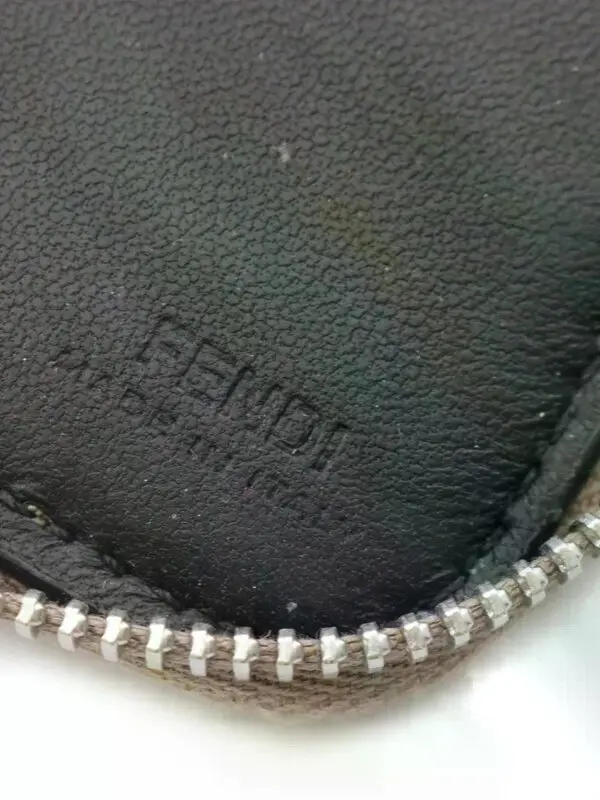 Fendi 2010s Pebbled Leather Coin Purse