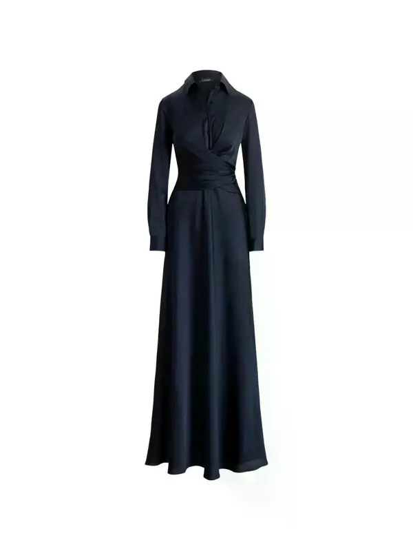 Ralph Lauren Aniyah Pleated Crisscross Gown