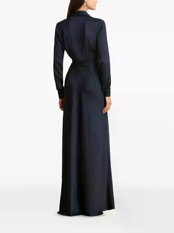 Ralph Lauren Aniyah Pleated Crisscross Gown