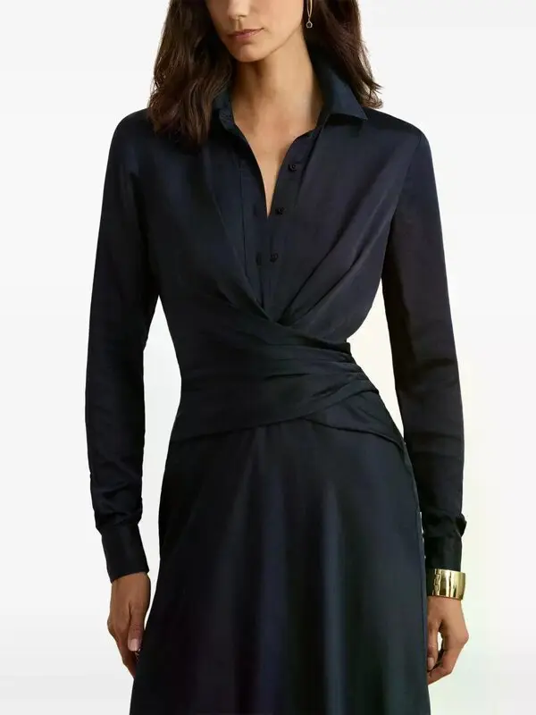 Ralph Lauren Aniyah Pleated Crisscross Gown