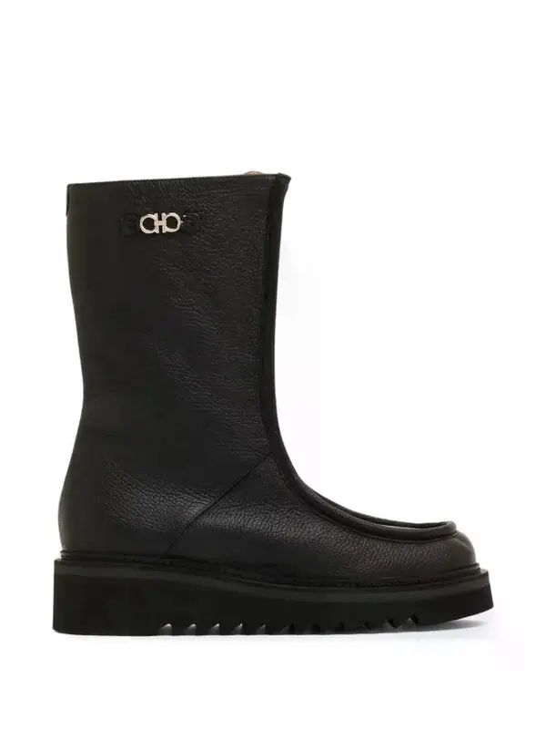FERRAGAMO Eurialo Grained Leather Boots