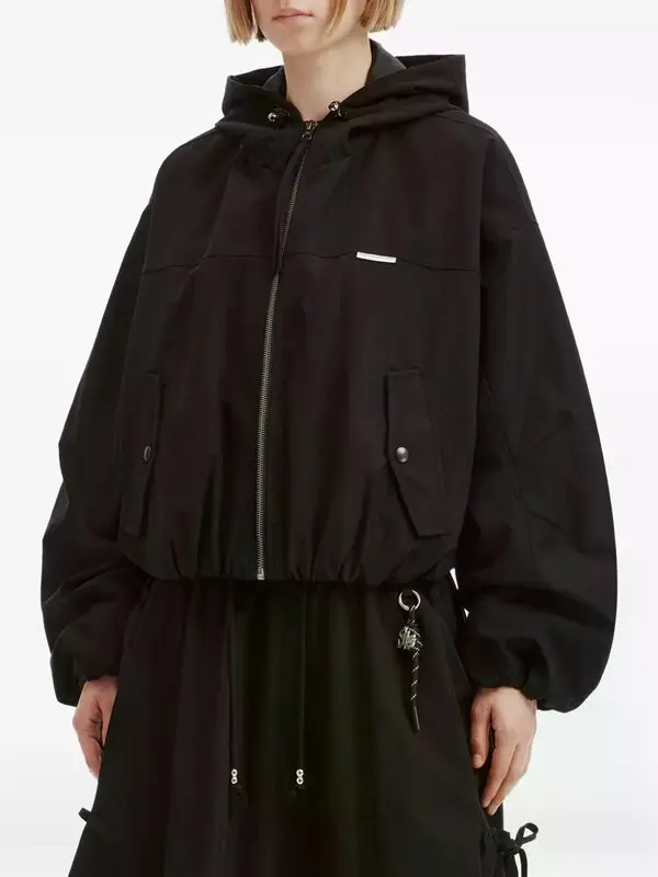 Izzue Hooded Logo-print Oversized Jacket
