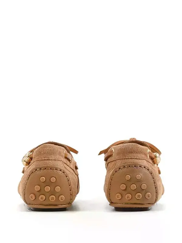 Karl Lagerfeld Ariella Suede Boat Shoes - Neutrals