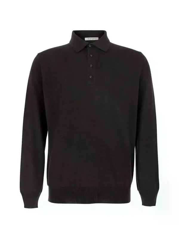 KANGRA Button-fastening Long-sleeve Polo Shirt